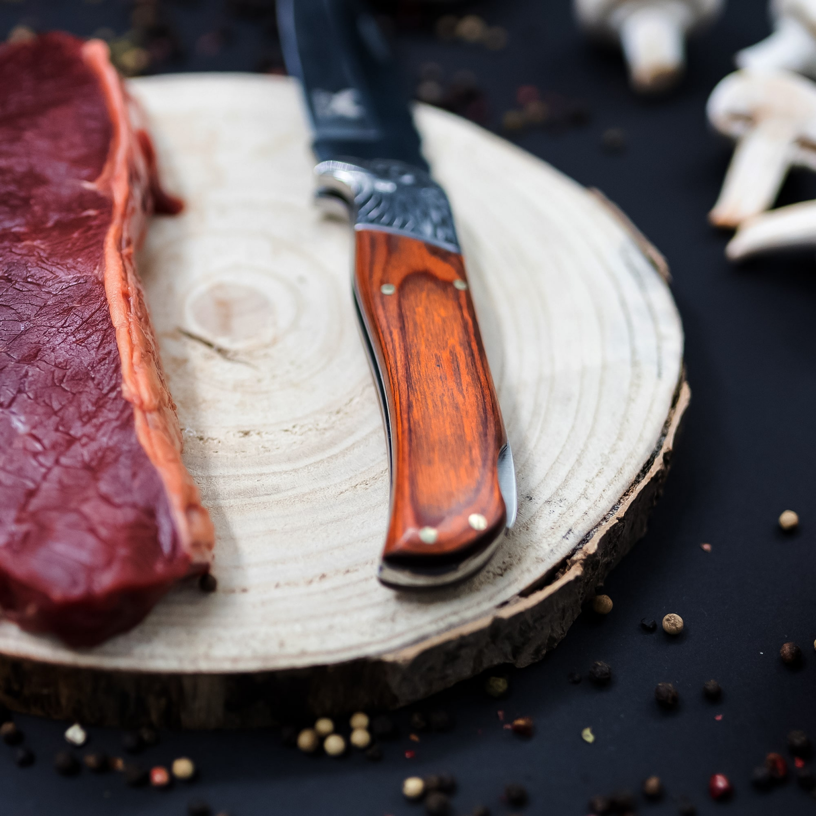 Джобен нож Hawk, къмпинг и туризъм, лилава стомана 7Cr13, дръжка от ...