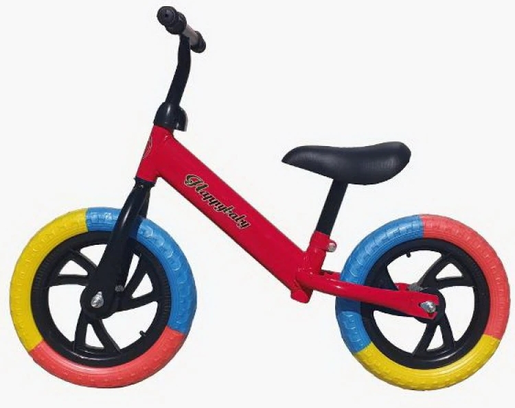 Bicicleta fara pedale Balance Happy Baby cu roti din spuma, Rosu