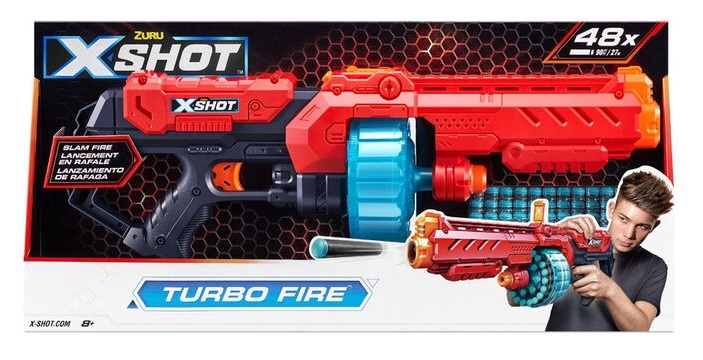 X-Shot Blaster Excel Turbo Fire, 48 Proiectile