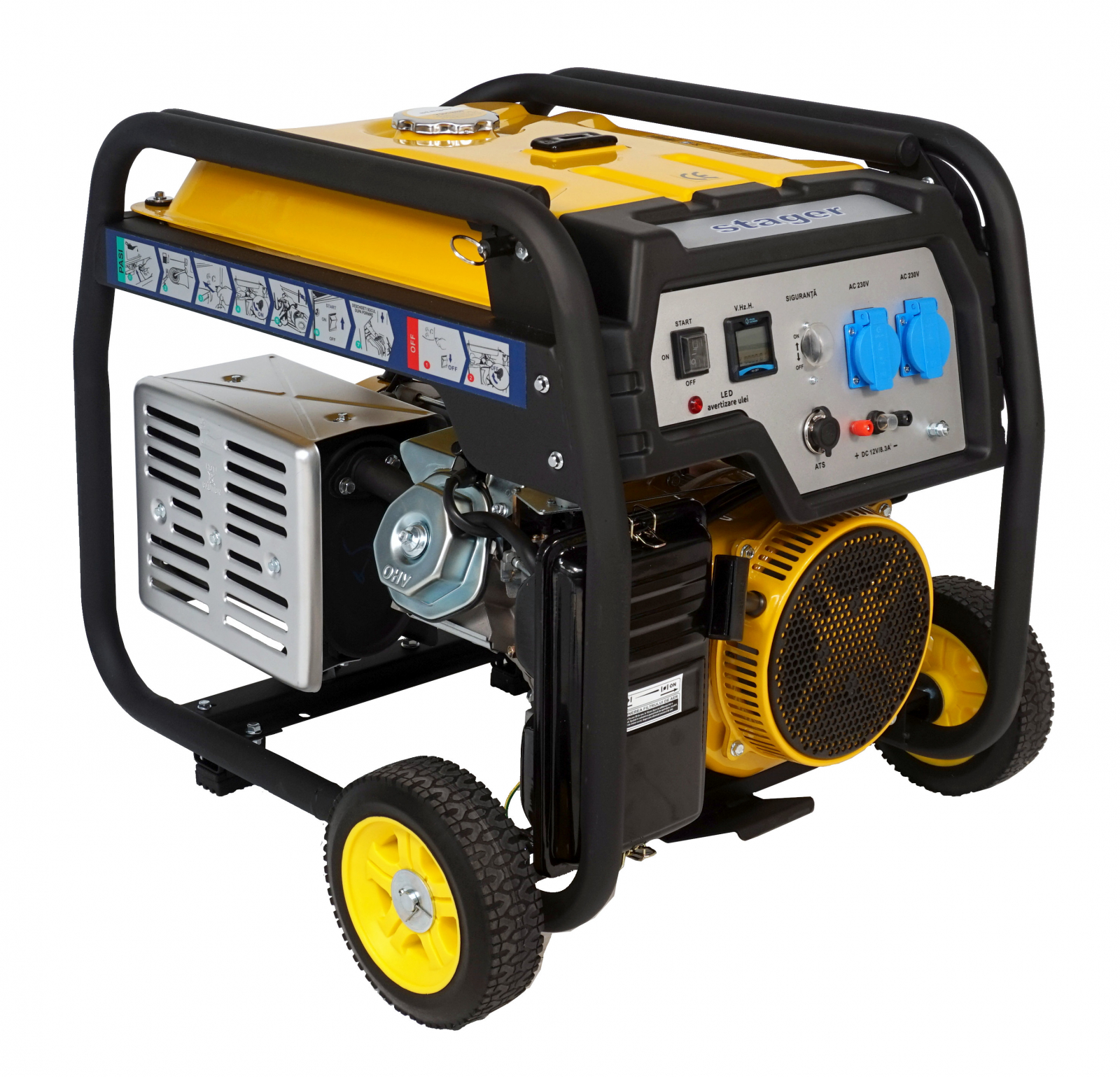 Stager FD 6500E+ATS Generator open-frame 5.5kW, monofazat, benzina ...