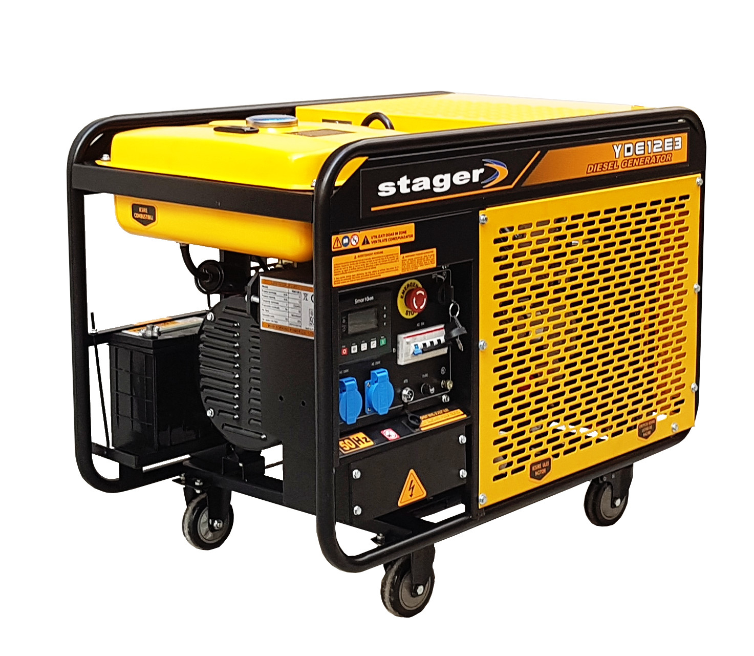 Stager YDE12E3 Generator open-frame 12kVA, 16A, 3000rpm, trifazat ...