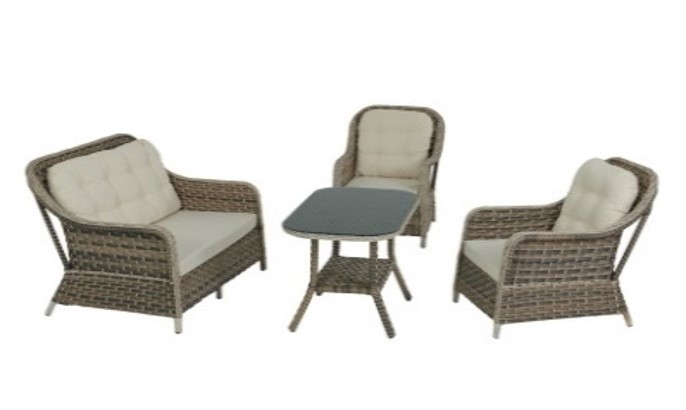 SET MOBILIER TERASA SI GRADINA RATAN PARES 4 LOCURI