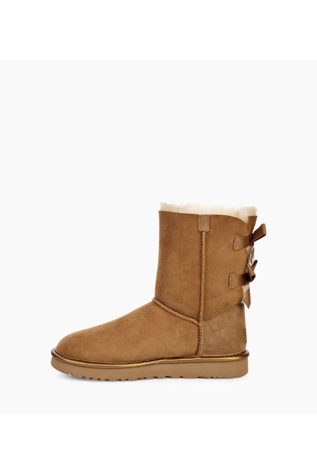 Cizme Dama UGG, Bailey Bow II Metallic, Maro