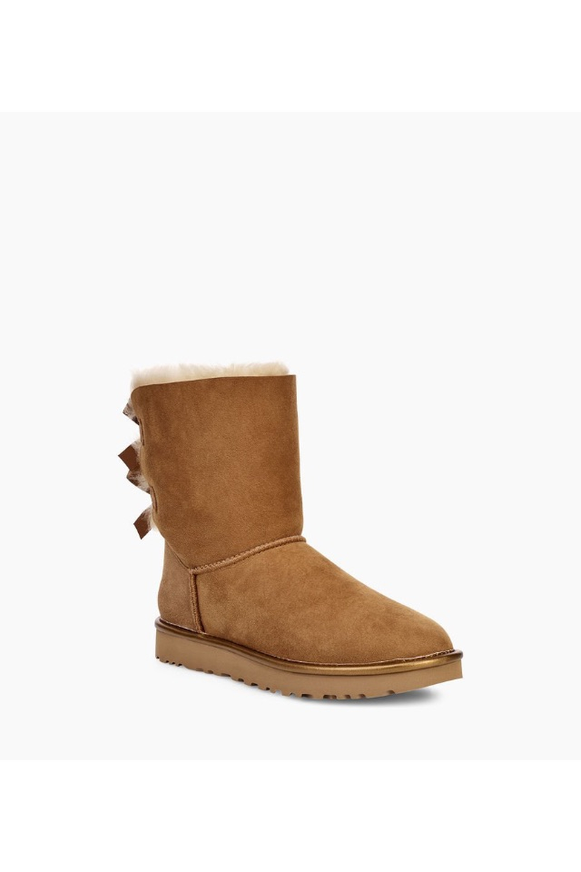 Cizme Dama UGG, Bailey Bow II Metallic, Maro