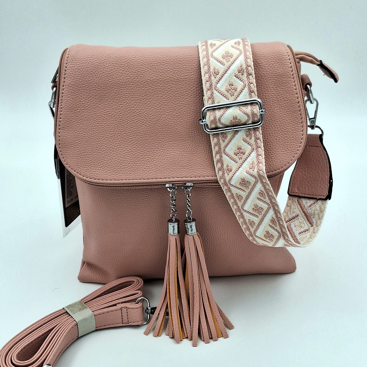 Geanta Dama , Curea Lata , Reglabila, Roz