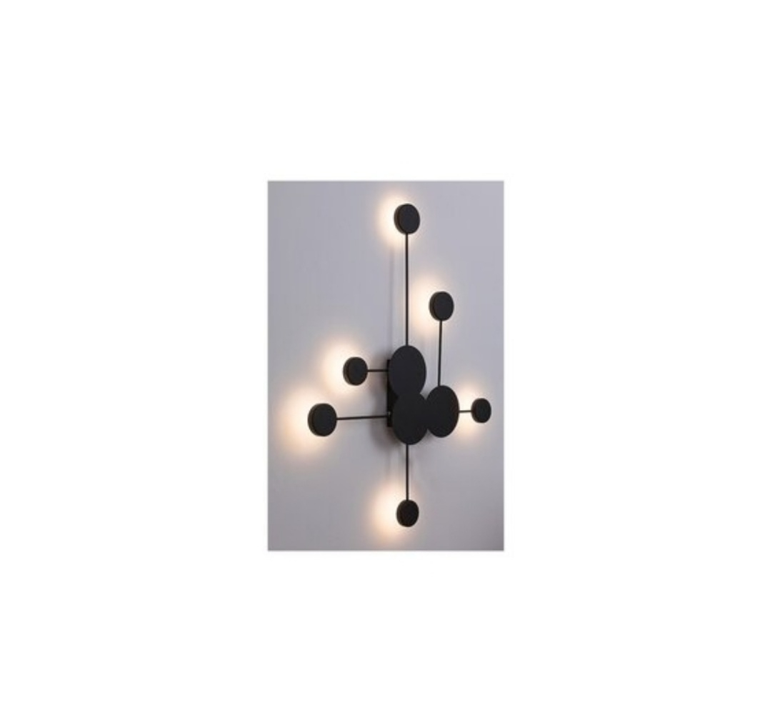 Aplica LED W001 BK 24W – Metal Negru, Lumină Neutră 4000K, Interior ...