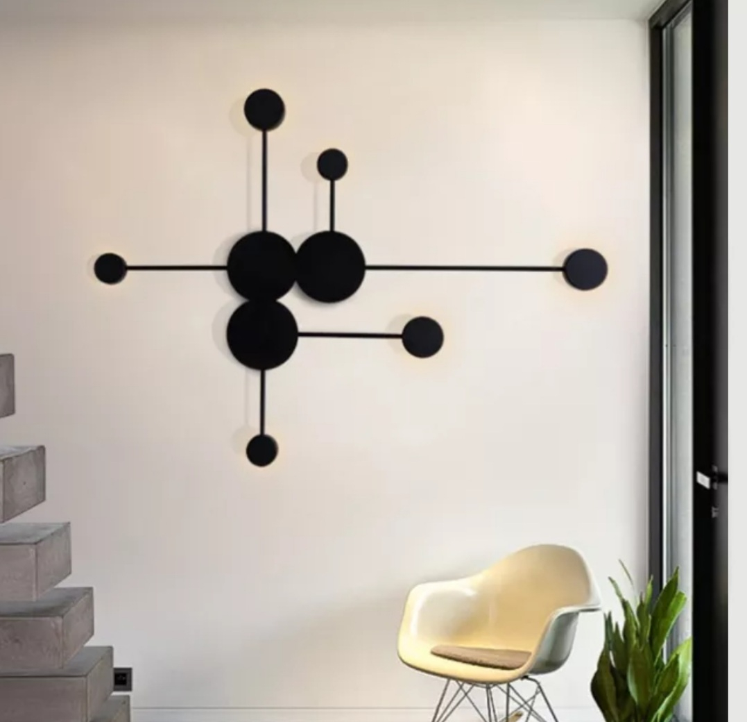 Aplica LED W001 BK 24W – Metal Negru, Lumină Neutră 4000K, Interior ...