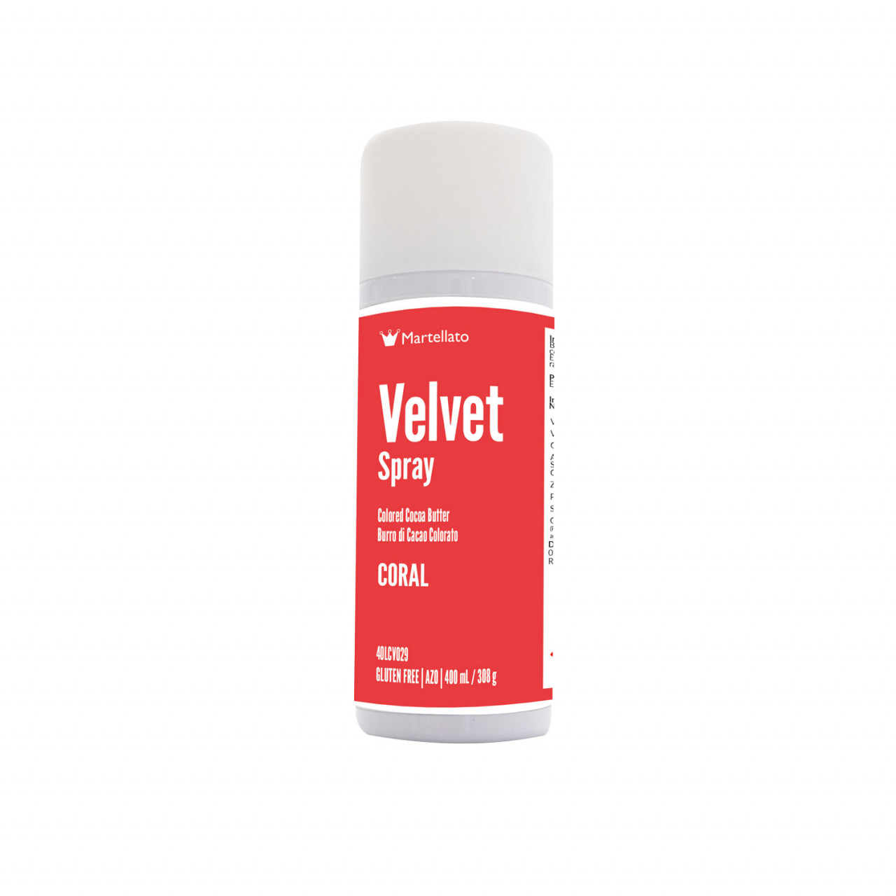 SPRAY VELVET - Colorant Alimentar Corai fara E171, 400 ml