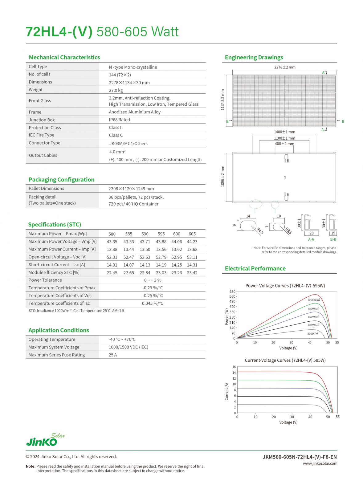 Panou solar Jinko Tiger Neo 590W - JKM590N-72HL4-V N-Type