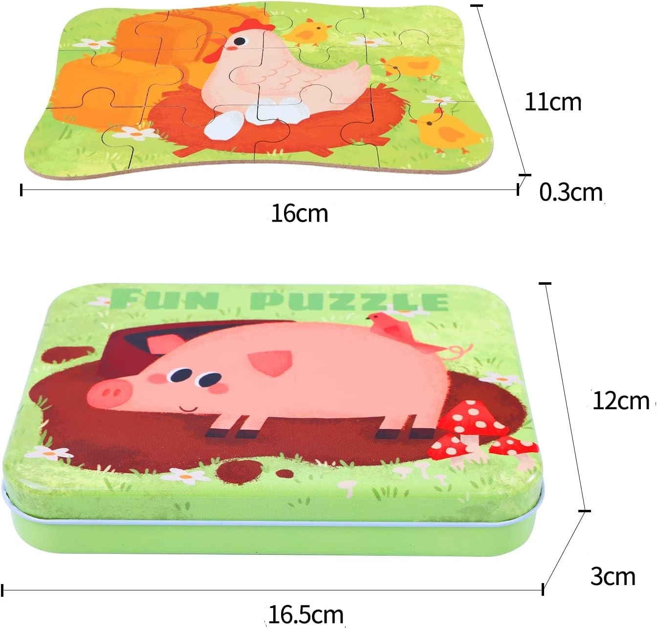 Pachet 3 Seturi de cate 5 Puzzles pentru incepatori, Diferite Nivele de ...