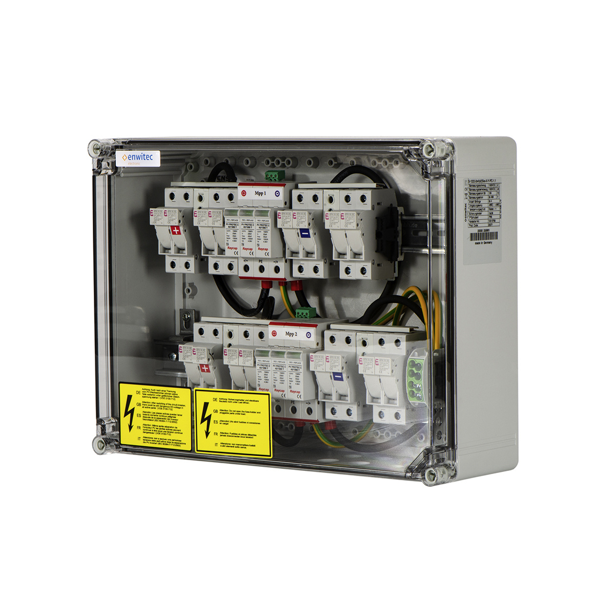 DC con-box 2MPPT 3-4 str. SPD Type 2 2pol fuse