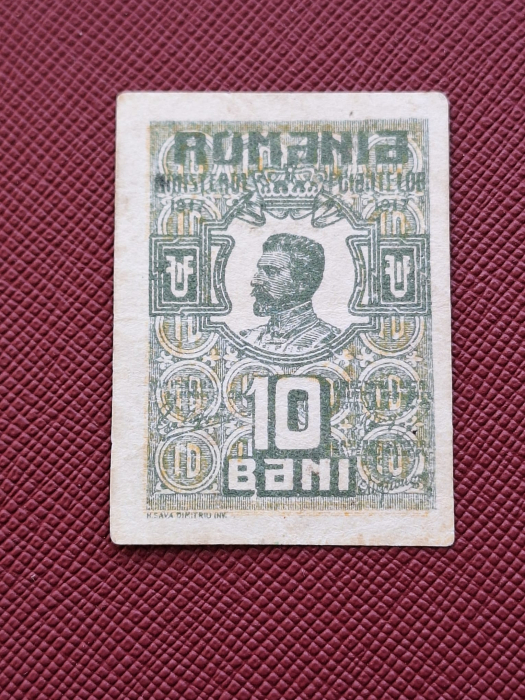 Romania 1917 - 10 Bani Regele Ferdinand, stare buna