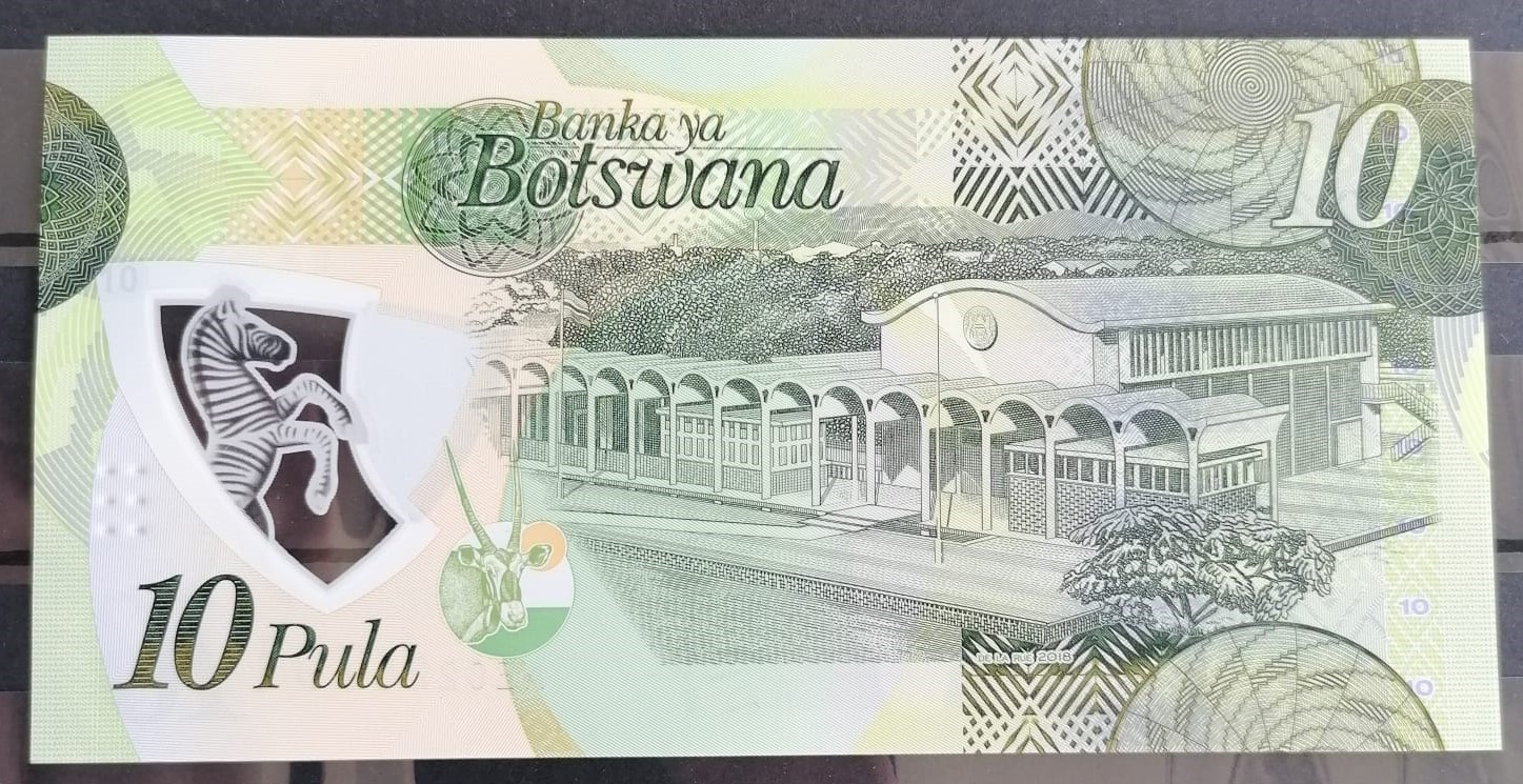 Botswana, 10 Pula 2018, polimer, necirculata