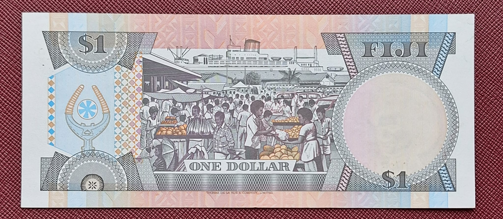 Fiji 1 Dolar 1993, bancnota Regina Elisabeta II, aproape necirculata