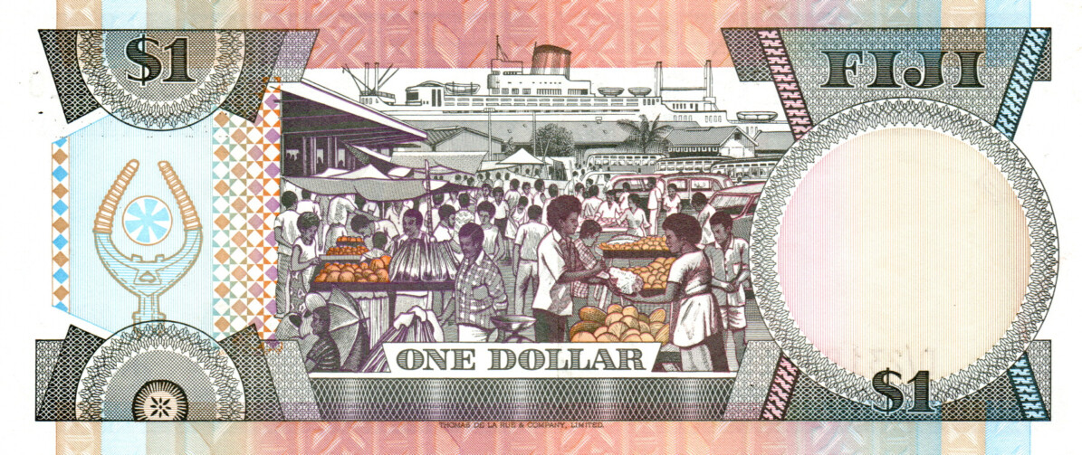 Fiji 1 Dolar 1993, bancnota Regina Elisabeta II, aproape necirculata