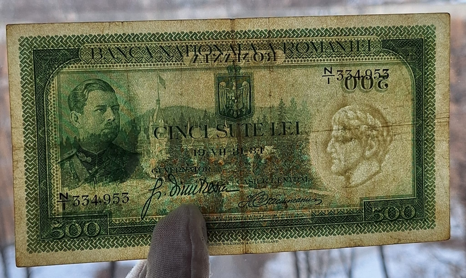 Romania, bancnota 500 lei 1934, Regele Carol II, circulata