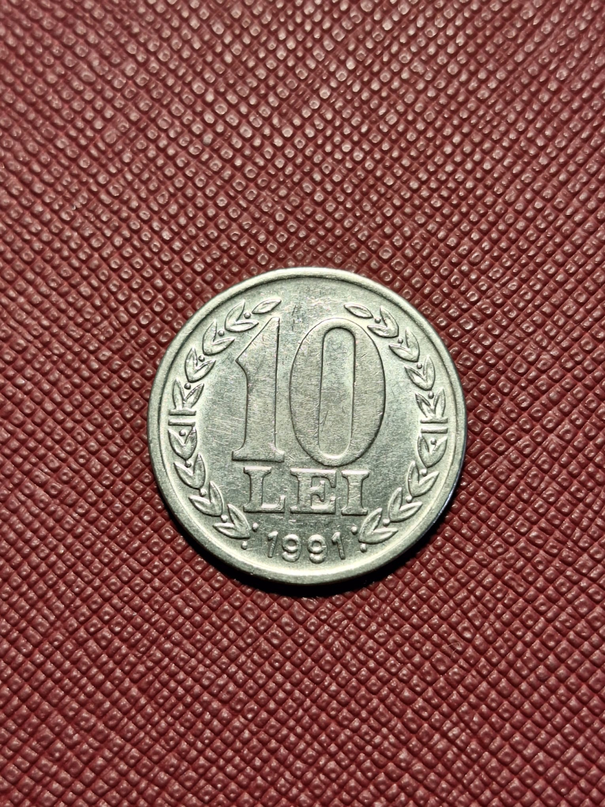 Romania, moneda 10 lei 1991