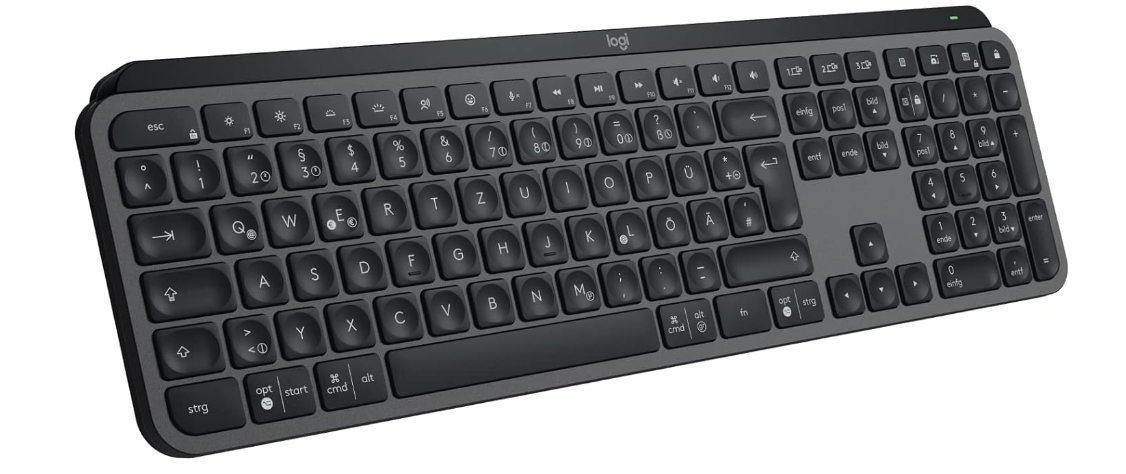 Tastatura wireless Logitech MX Keys S Plus, Grafit, Layout german ...
