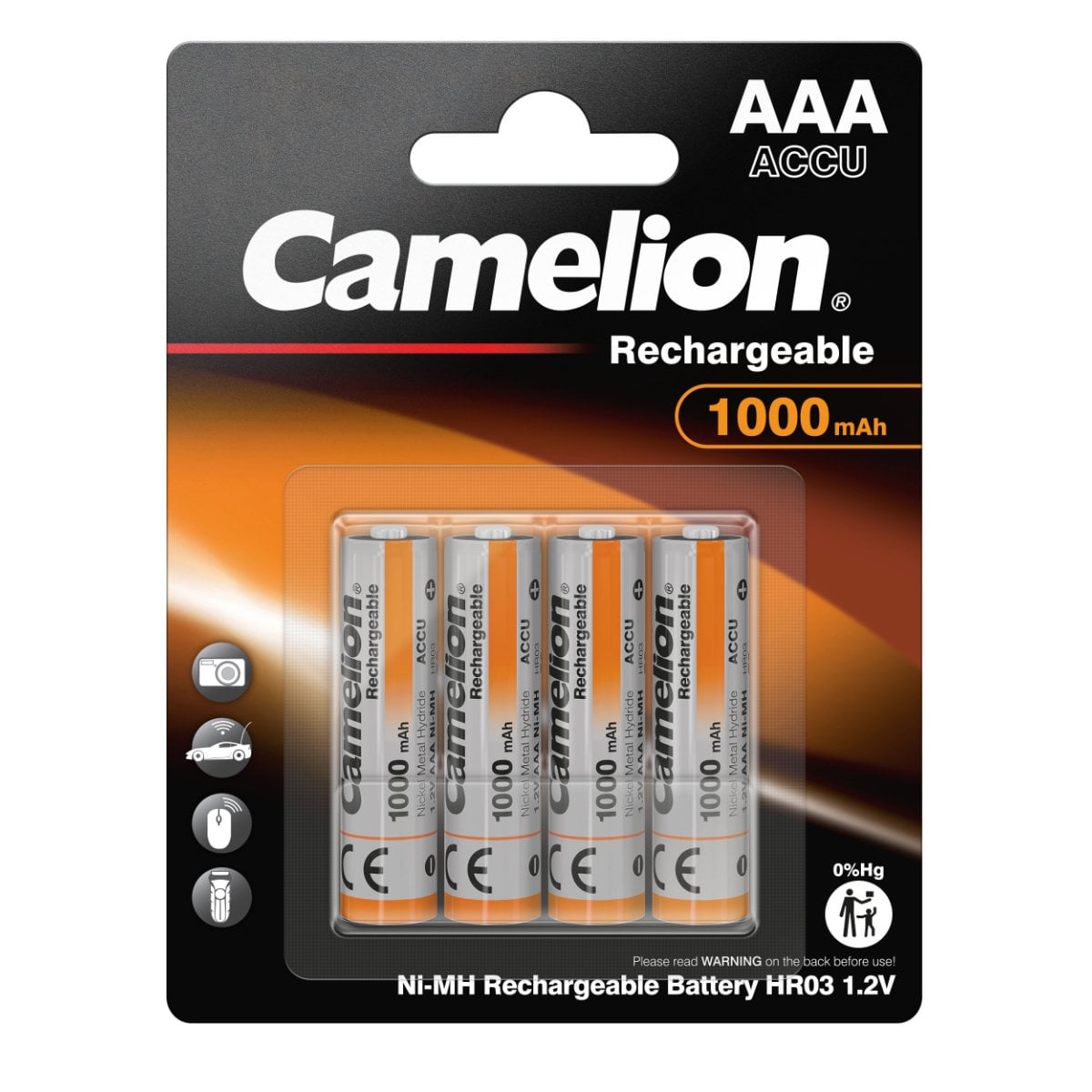 Set 4 Acumulatori AAA Reincarcabili Camelion Ni-MH 1000mAh | Capacitate ...