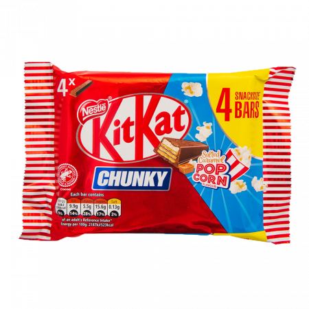 KitKat Chunky Salted Caramel Popcorn 4x34g
