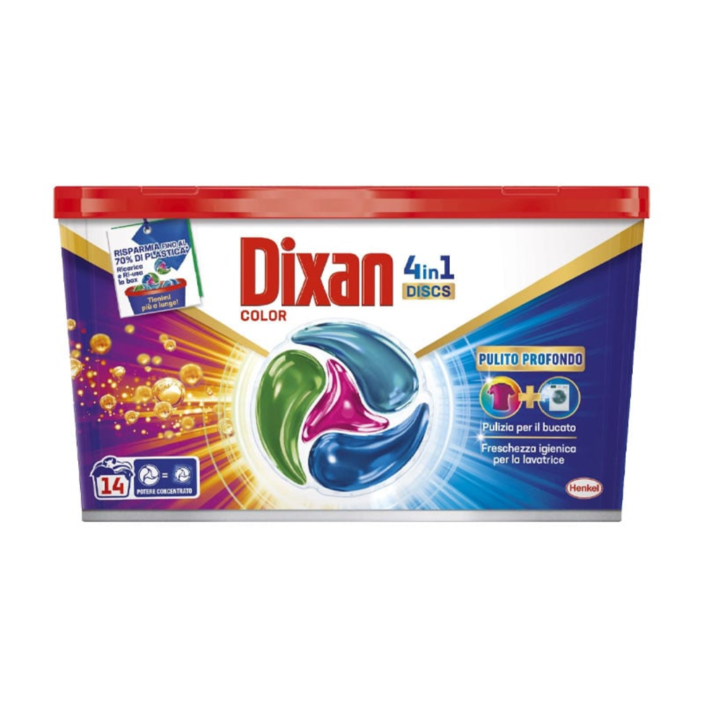 Dixan Caps Discs 4-in-1 Color 14 spalari