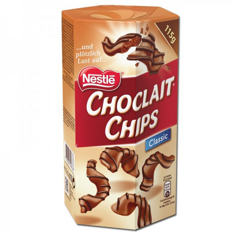Nestle Choclait Chips Classic 115g ciocolata