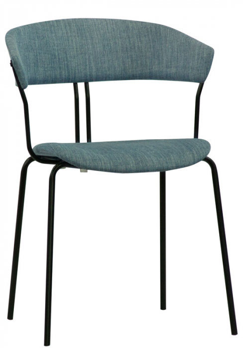 Scaun de cafenea, restaurant cu cadru metalic si sezut tapitat RS1904