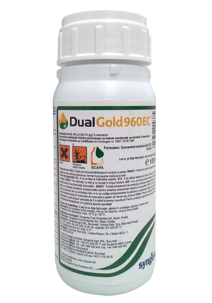 Erbicid DUAL GOLD 960 EC - 100 ml, Syngenta, Preemergent