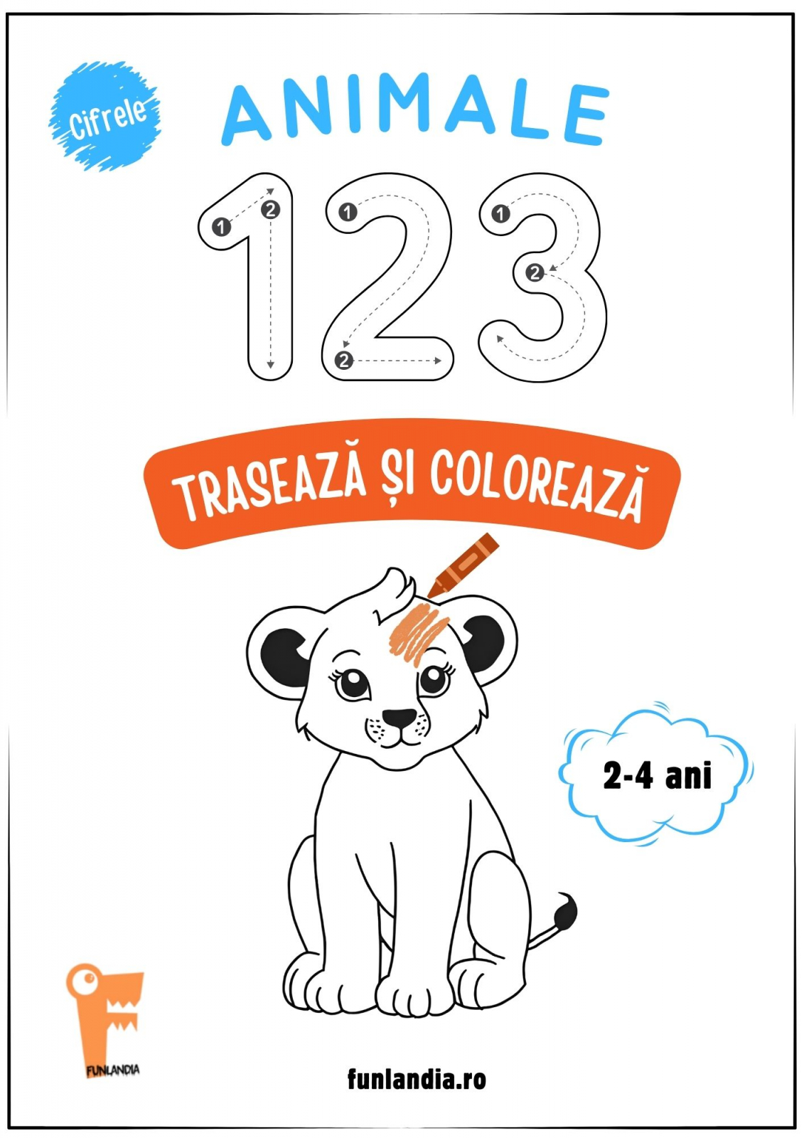Fișe de colorat și trasat (PDF) - CIFRELE