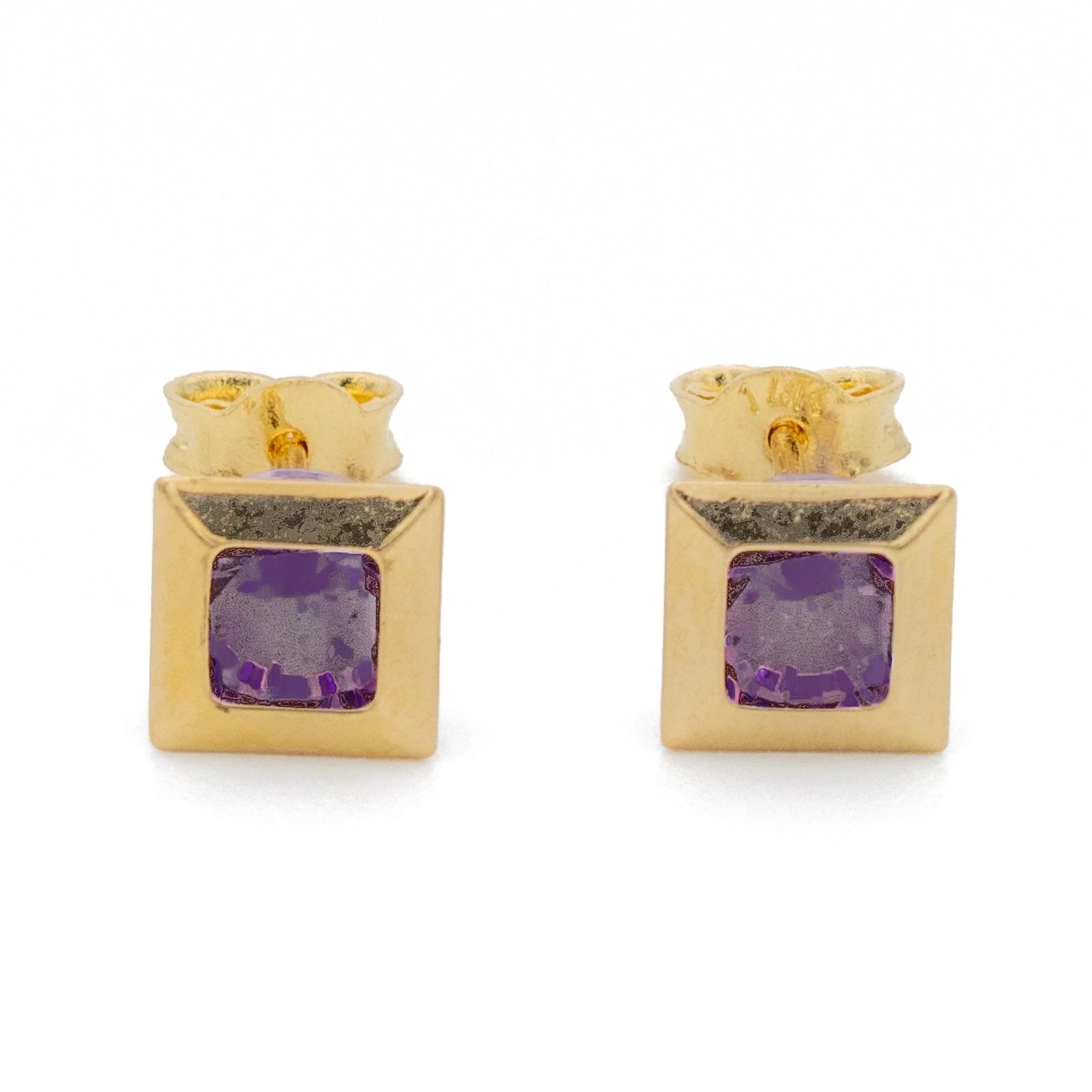 Cercei Piatra Mov Aur 14k | GOLD PIC