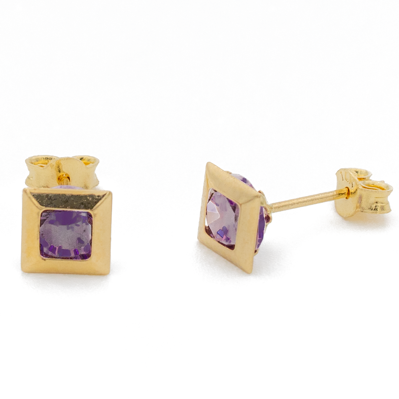 Cercei Piatra Mov Aur 14k | GOLD PIC