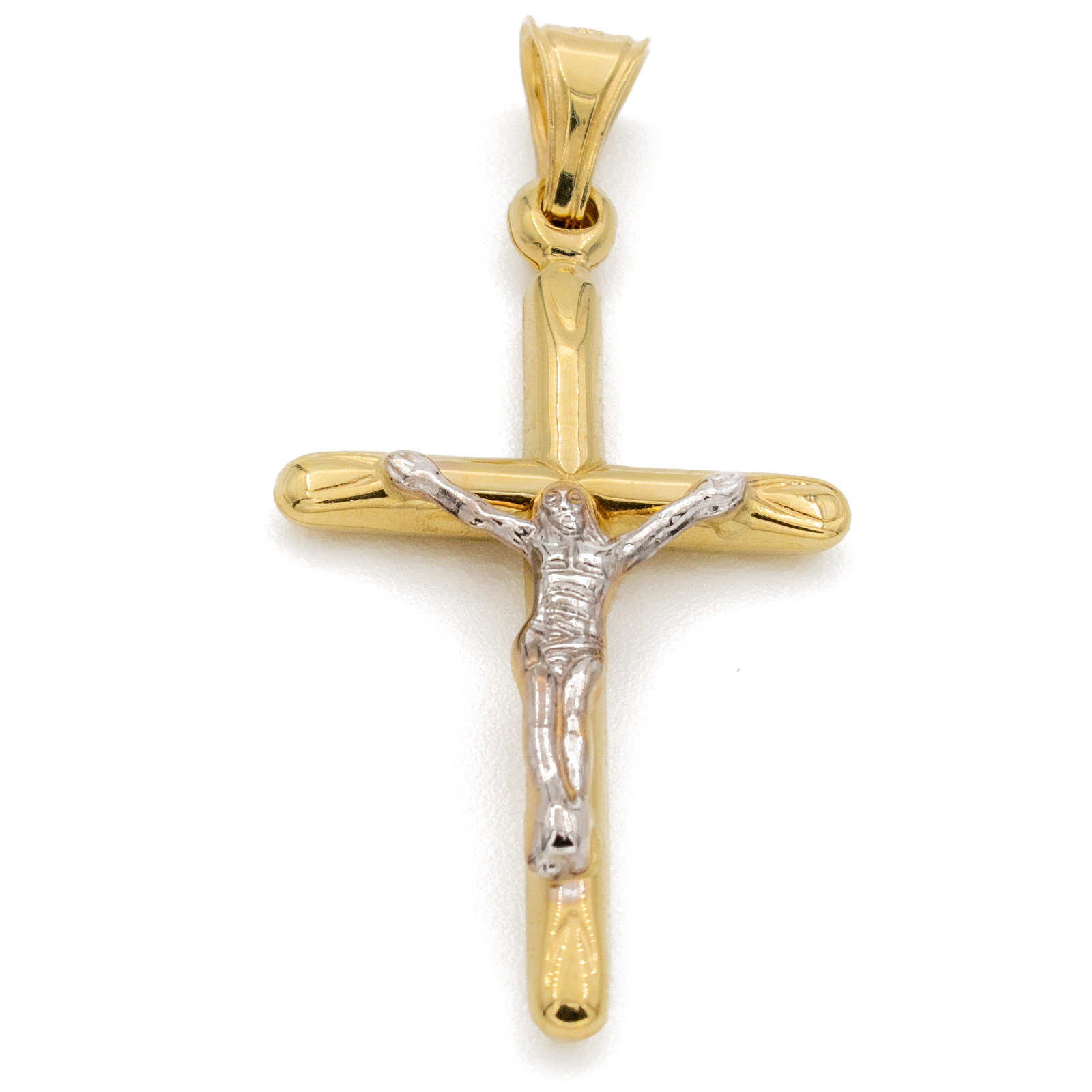 Cruce Iisus Aur 14k Lucioasa | GOLD PIC
