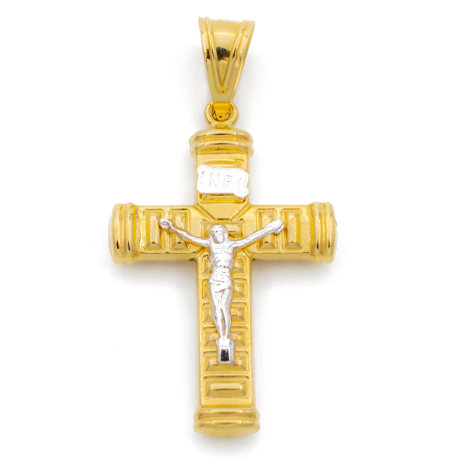 Cruce Aur 14k Detalii Geometrice | GOLD PIC