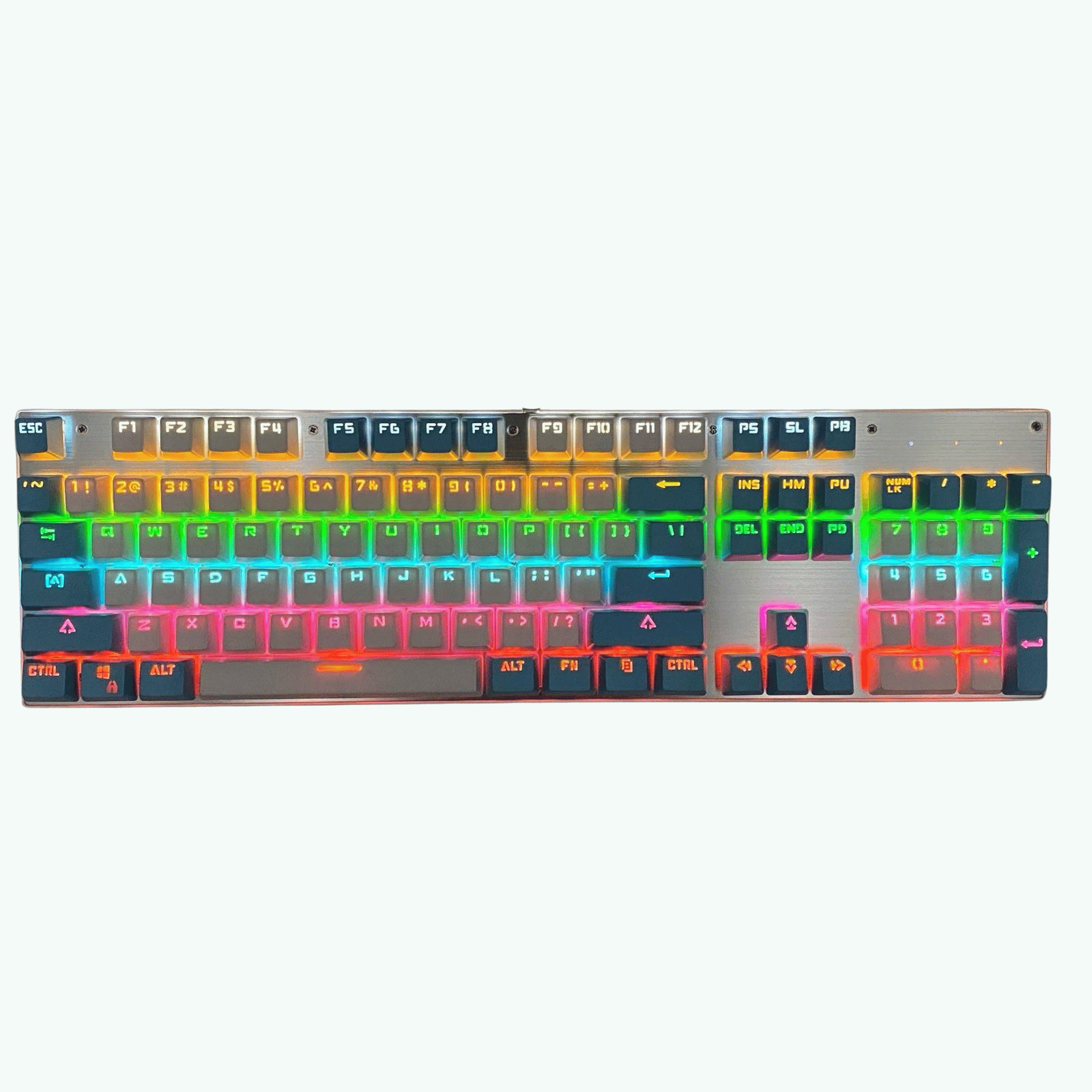 Tastatura Mecanica pentru Gaming, Crack K660 104 Blue Edition, Iluminare RGB, Compatibila ...