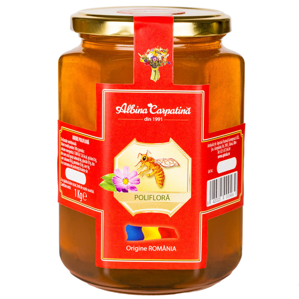 Miere poliflora 1kg - Apicola Pastoral Georgescu