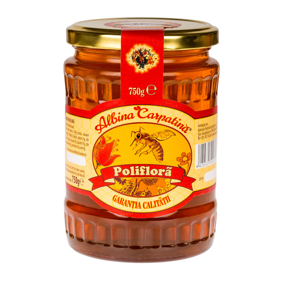 Miere poliflora 750gr - Apicola Pastoral Georgescu