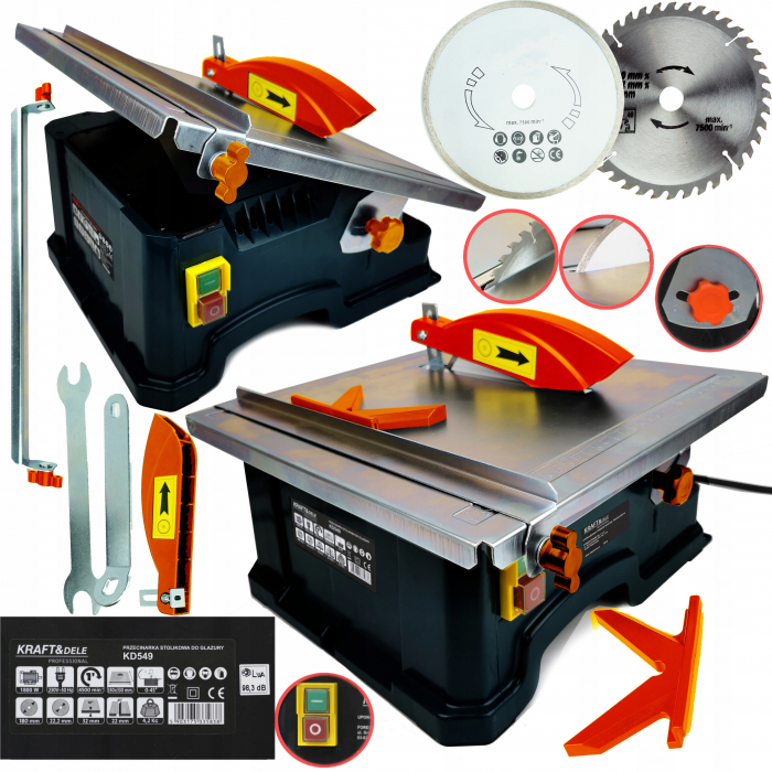 Fierastrau circular masina electrica 1800W 2 in 1 taiat lemn gresie si ...
