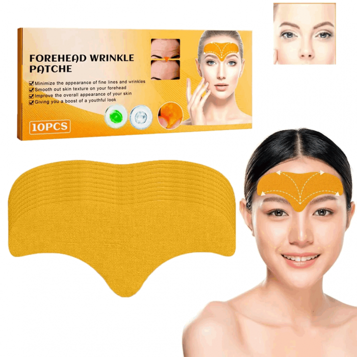 Pachet de 10 plasturi antirid pentru frunte, hidrateaza si repara ...
