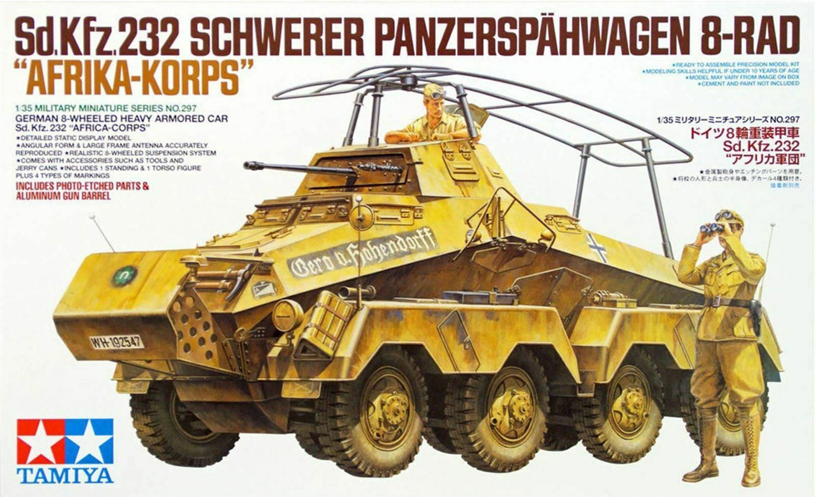 TAMIYA 35297 - 1:35 German Sd Kfz 232 Africa Corps - 8 Wheeled Heavy ...