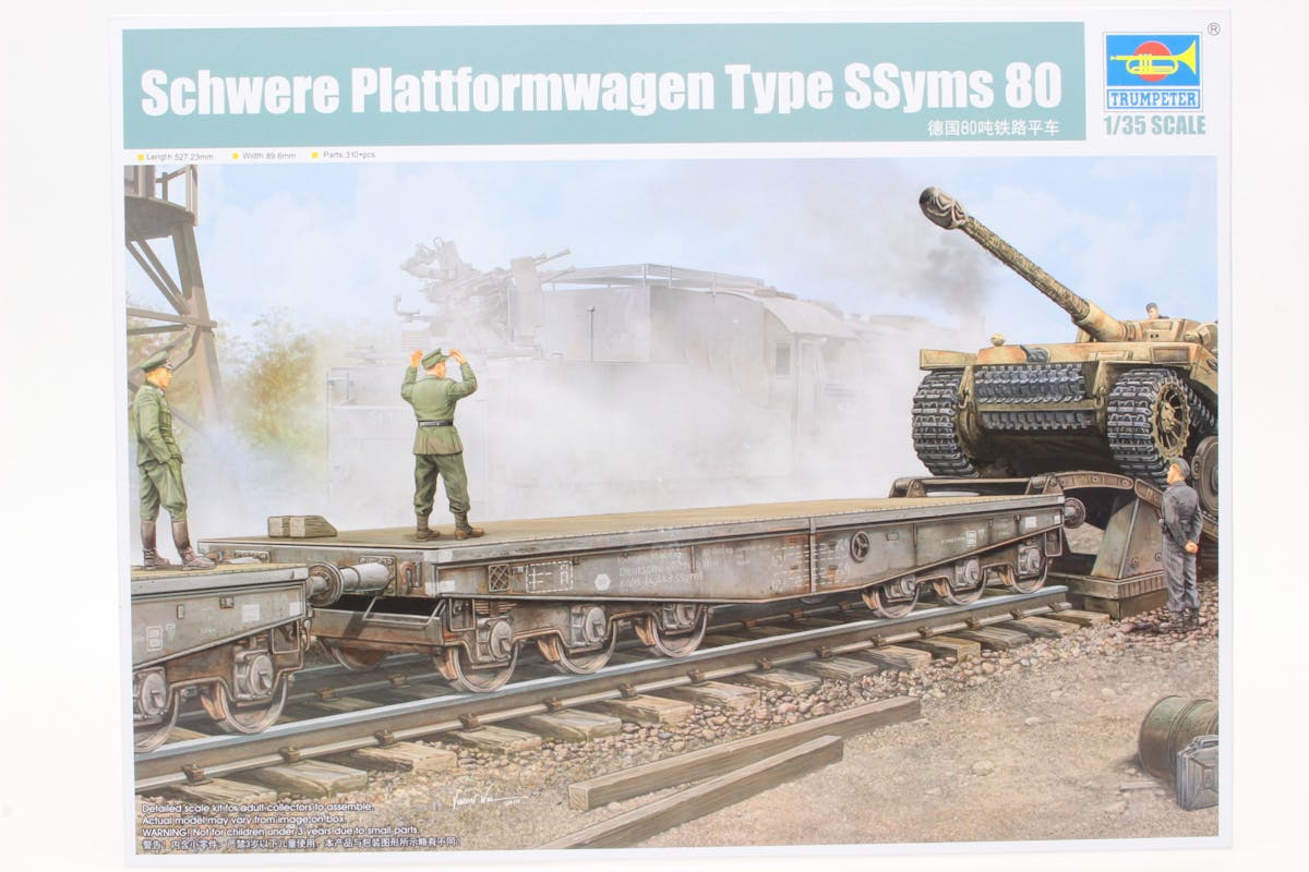 Trumpeter 00221 - 1:35 Schwere Plattformwagen Type SSyms 80
