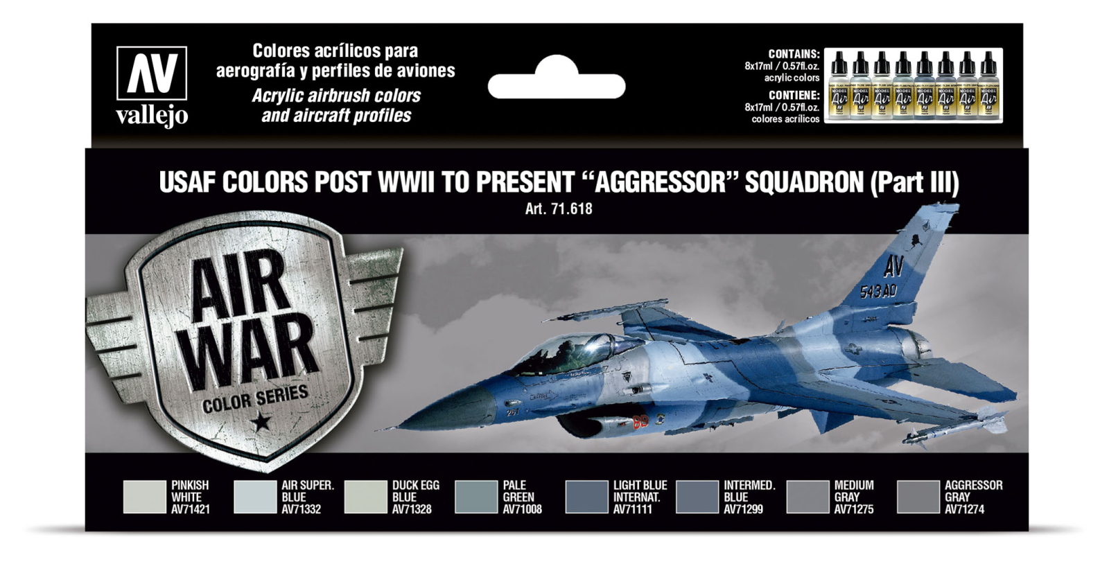 Vallejo 71618 - USAF colors post WWII to present Aggressor Squadron ...