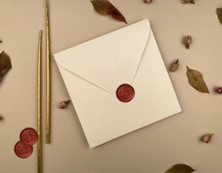 Plic de invitatii CREM (17cm x 17cm A) & Sigiliu