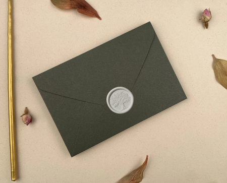 Plic de invitatii VERDE 10x15C & Sigiliu