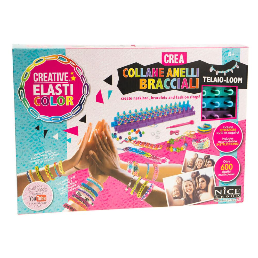 Set creativ cu elastice colorate pentru bratari, Elasticolor – Jucărie ...