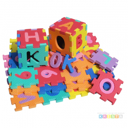 Set 27 Piese Covor Puzzle Din Burete, gros, Krista