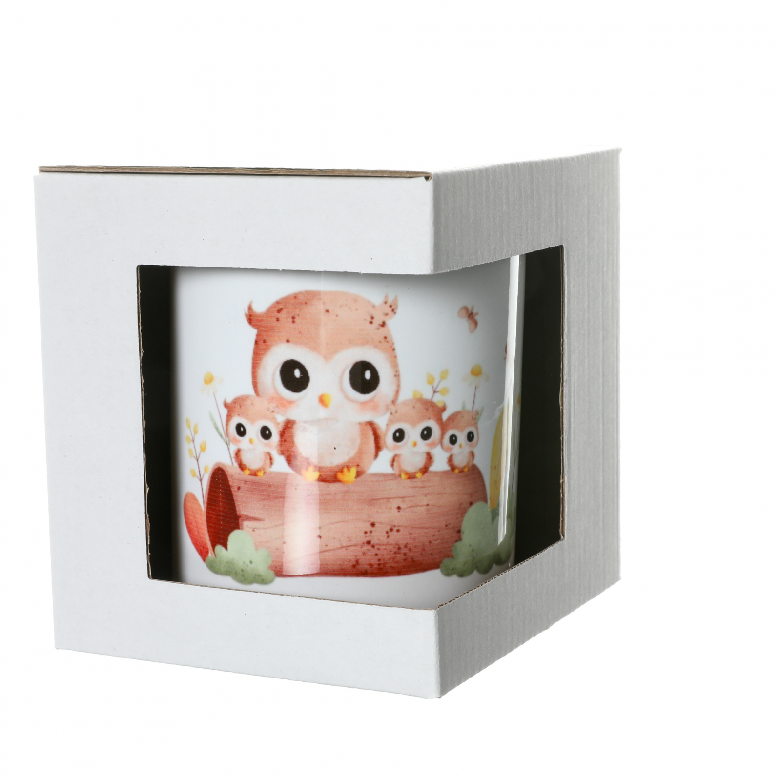 Cana model cu o familie de bufnite