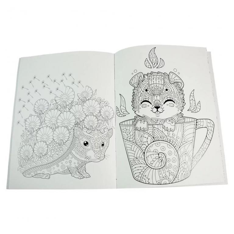 Carte de colorat Calm and Peace Baby Animals