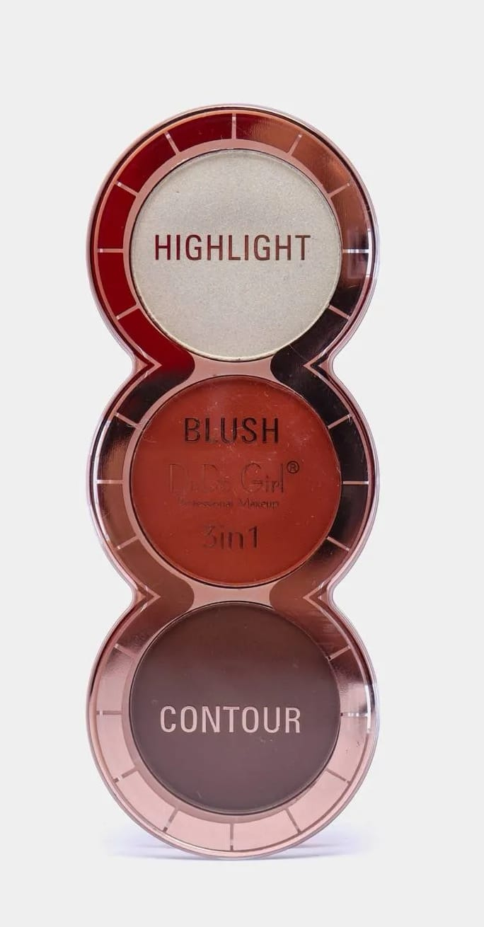 Paleta 3in1 Dodo Girl - Iluminator, Blush, Contur