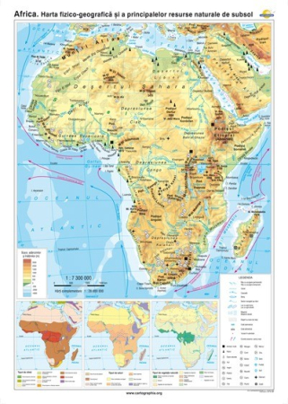 Asia. Harta fizico-geografica si a principalelor resurse naturale de ...