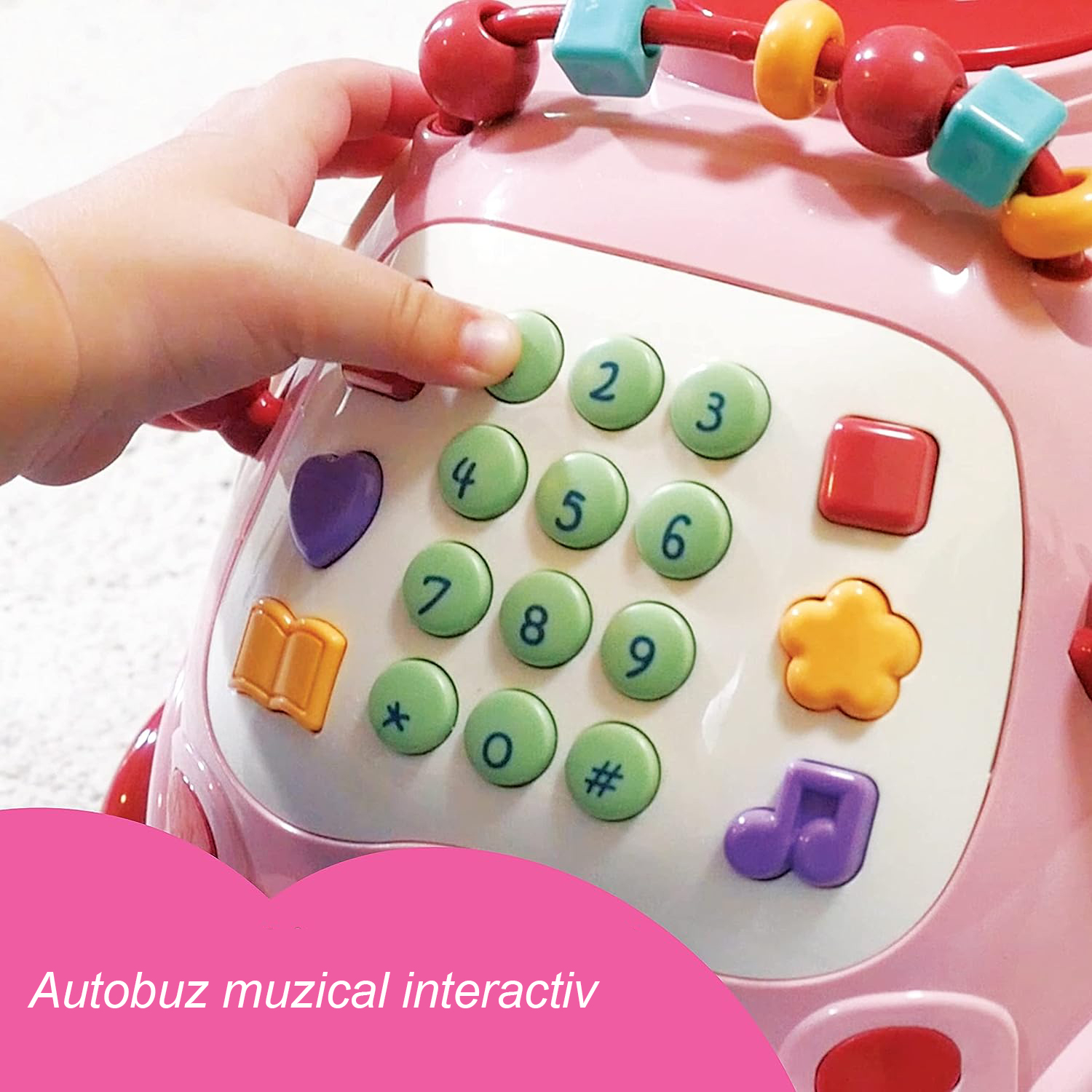 Jucarie Interactiva pentru Copii Mavio®️, Telefon Educativ Tip Autobuz ...